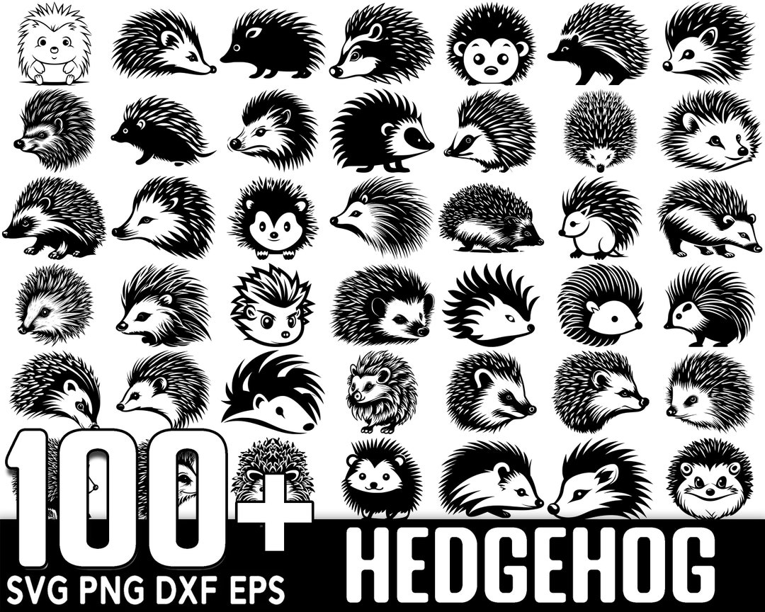 100+ Hedgehog SVG Bundle, Instant Digital Download, PNG, SVG Cut Files ...