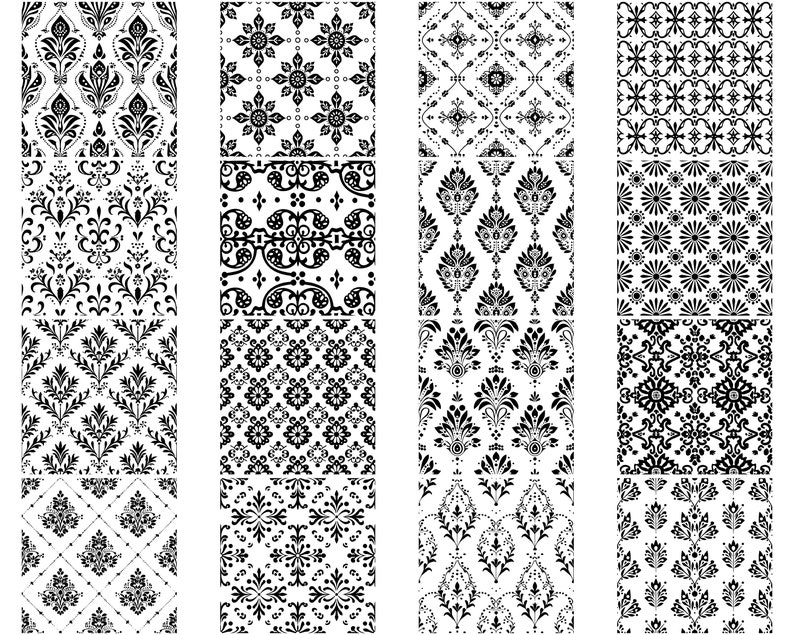 100+ Embroidered Seamless Pattern SVG Bundle, Instant Digital Download ...