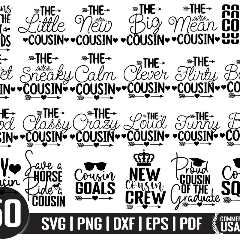 Cousin Svg - Etsy