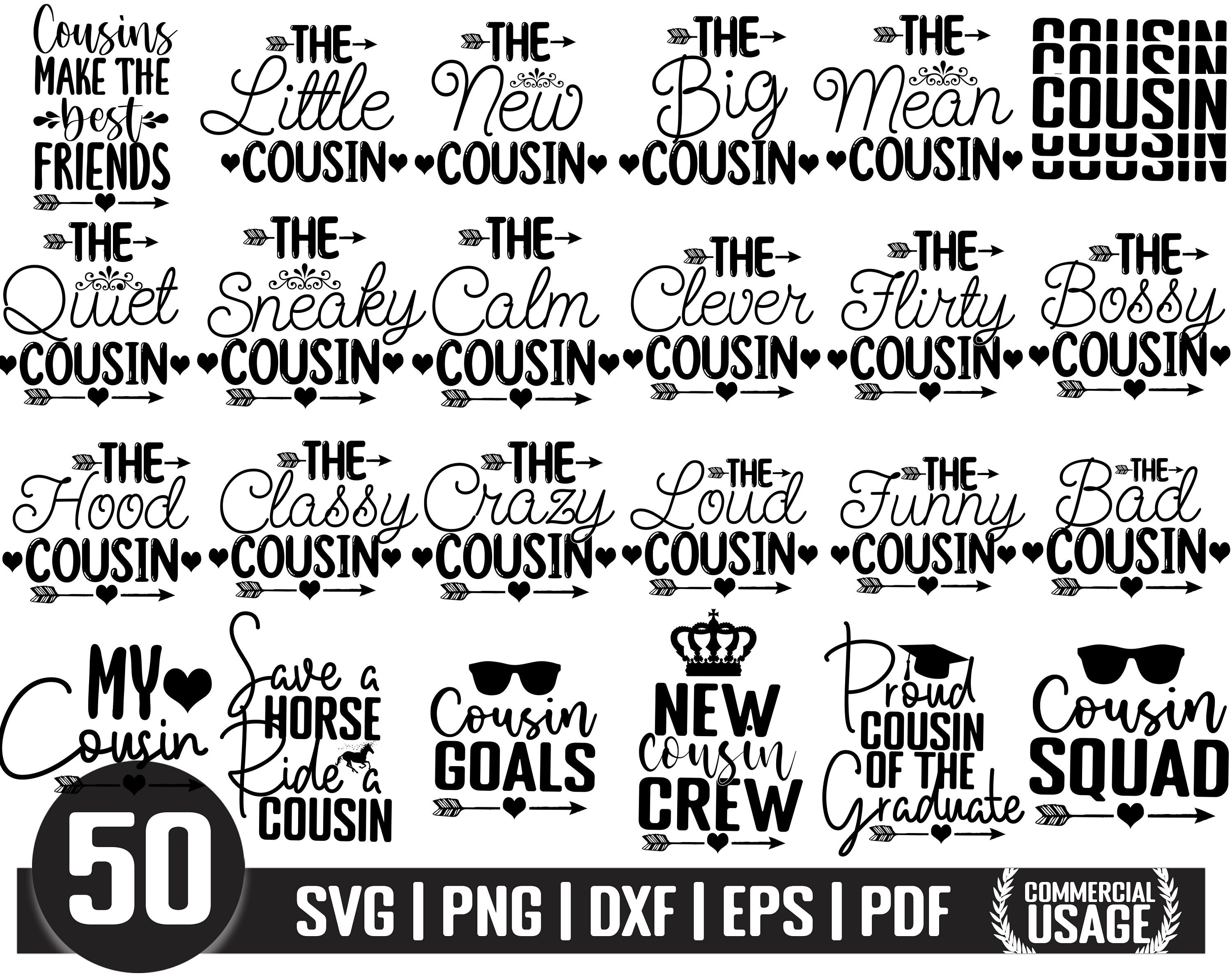 Cousins Svg Bundle Cousin Matching Shirts Designs Cousin Etsy
