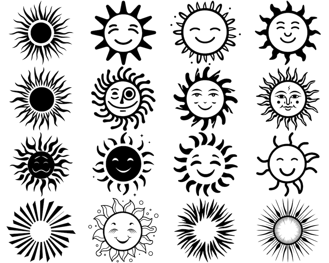 100+ Sunshine SVG Bundle, Instant Digital Download, PNG, SVG Cut Files ...