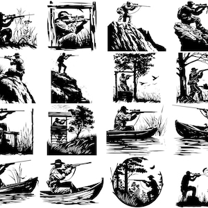 100+ Hunting Scene SVG Bundle, Instant Digital Download, PNG, SVG Cut ...