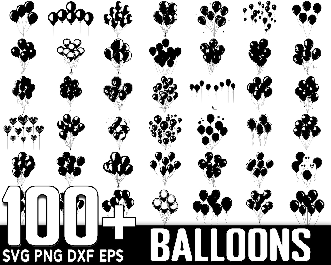 100+ Balloons SVG Bundle, Instant Digital Download, PNG, SVG Cut Files ...