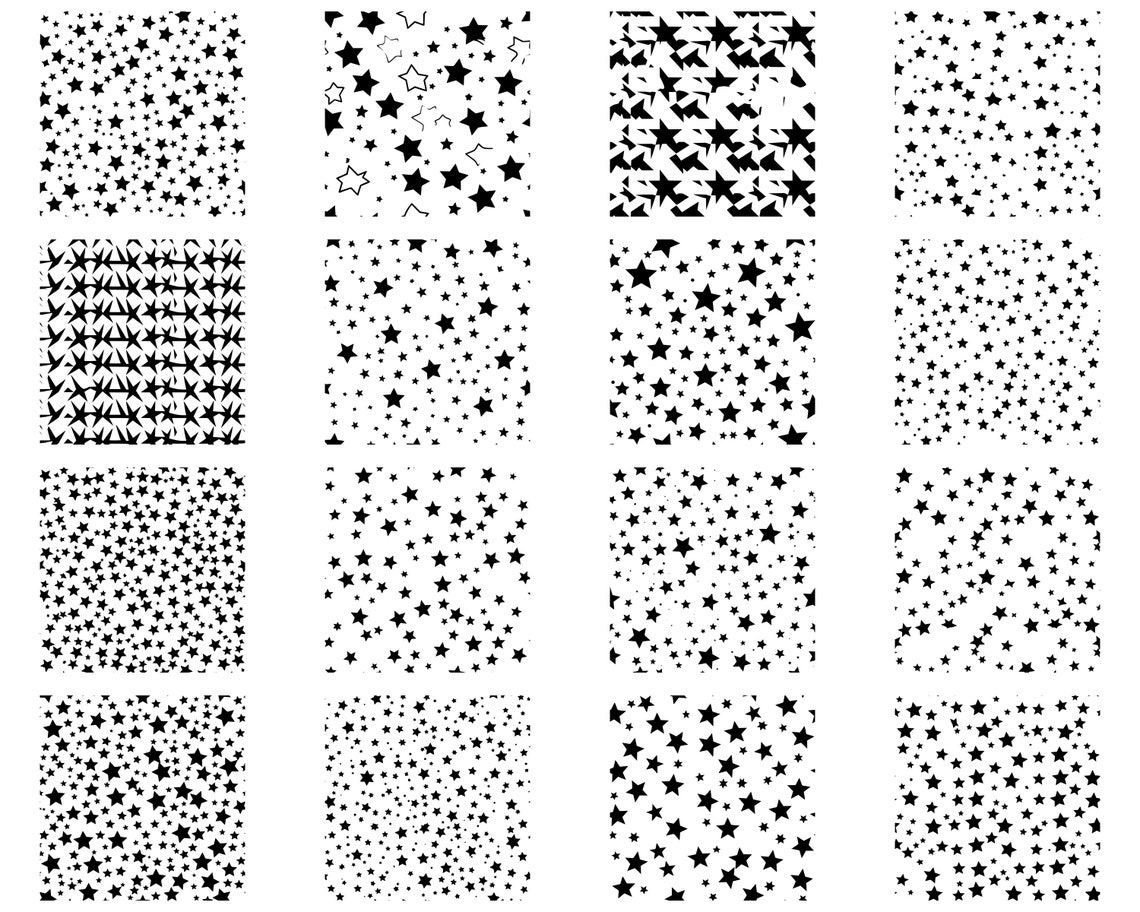 100+ Stars Seamless Pattern SVG Bundle (digital Download) - Etsy
