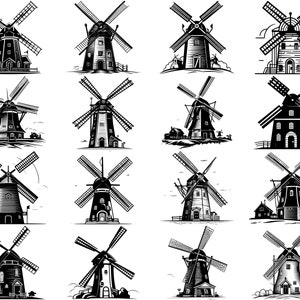 100+ Windmill SVG Bundle, Instant Digital Download, PNG, SVG Cut Files ...