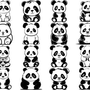 100+ Panda SVG Bundle, Instant Digital Download, PNG, SVG Cut Files - Etsy