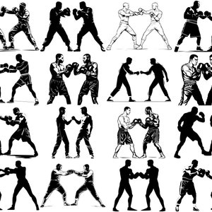 100+ Boxing Players SVG Bundle, Instant Digital Download, PNG, SVG Cut ...