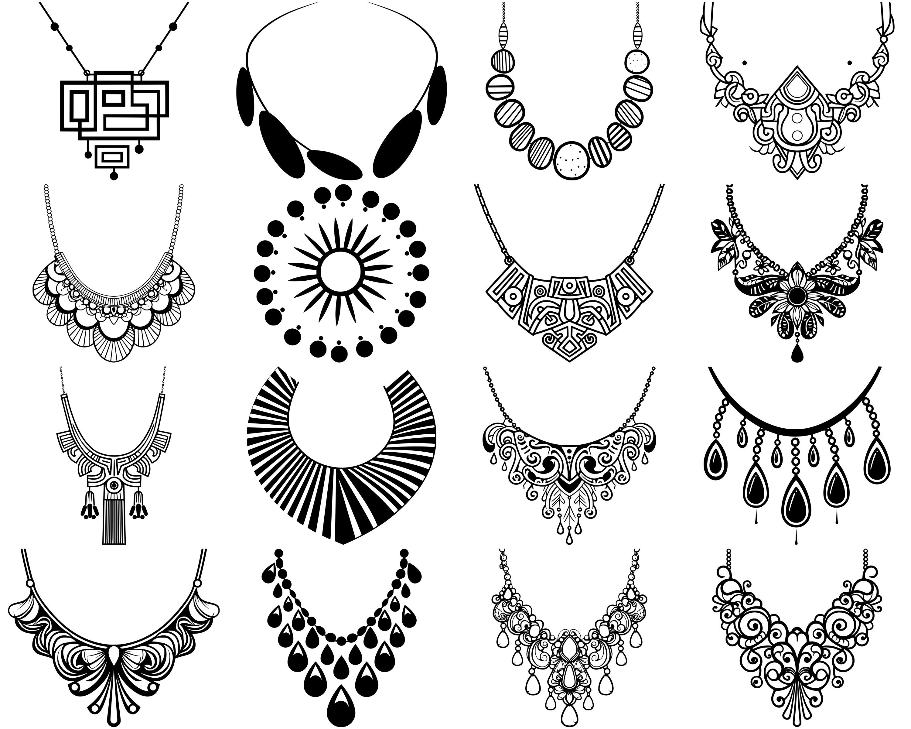 100+ Necklace SVG Bundle, Instant Digital Download, PNG, SVG Cut Files ...