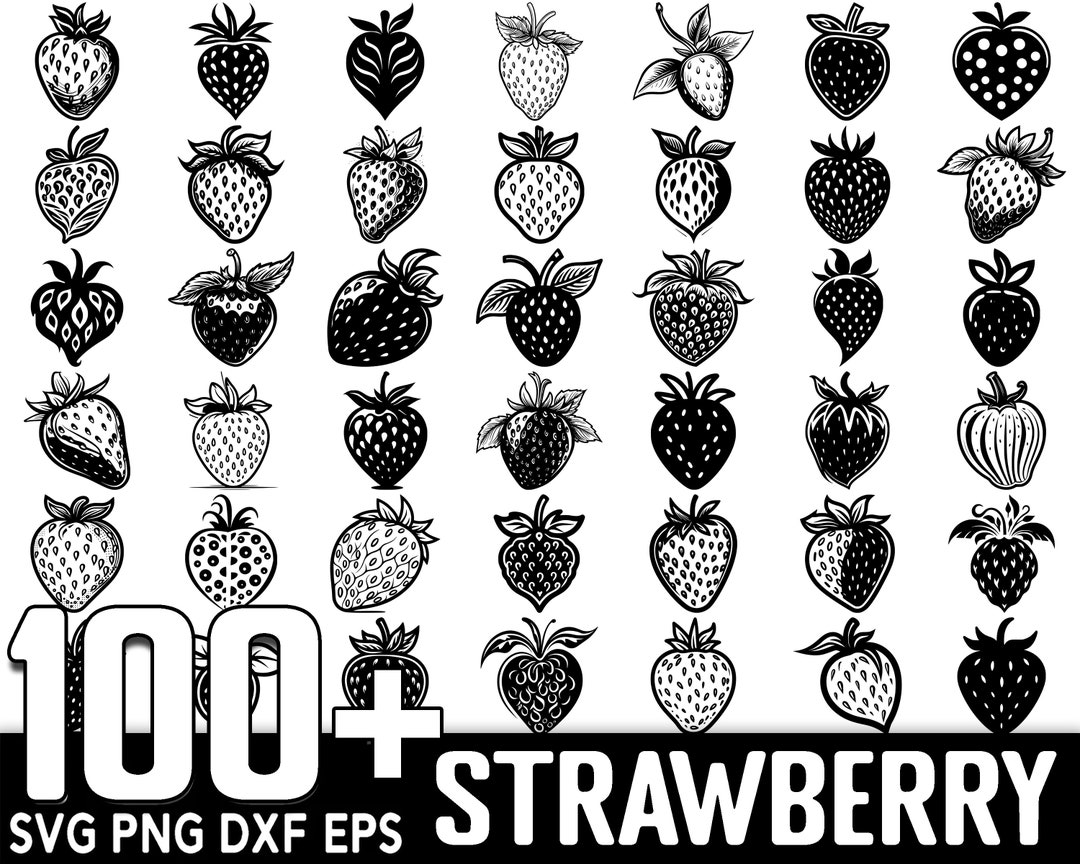 100+ Strawberry SVG Bundle, Instant Digital Download, PNG, SVG Cut ...