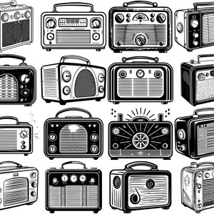 100+ Vintage Radio SVG Bundle,instant Digital Download, PNG, SVG Cut ...