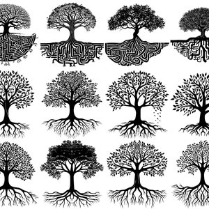 100+ Unique Trees SVG Bundle, Instant Digital Download, PNG, SVG Cut ...
