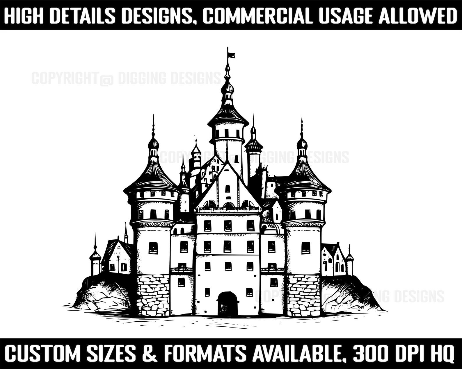 100+ European Castle SVG Bundle, Instant Digital Download, PNG, SVG Cut ...