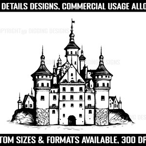 100+ European Castle SVG Bundle, Instant Digital Download, PNG, SVG Cut ...