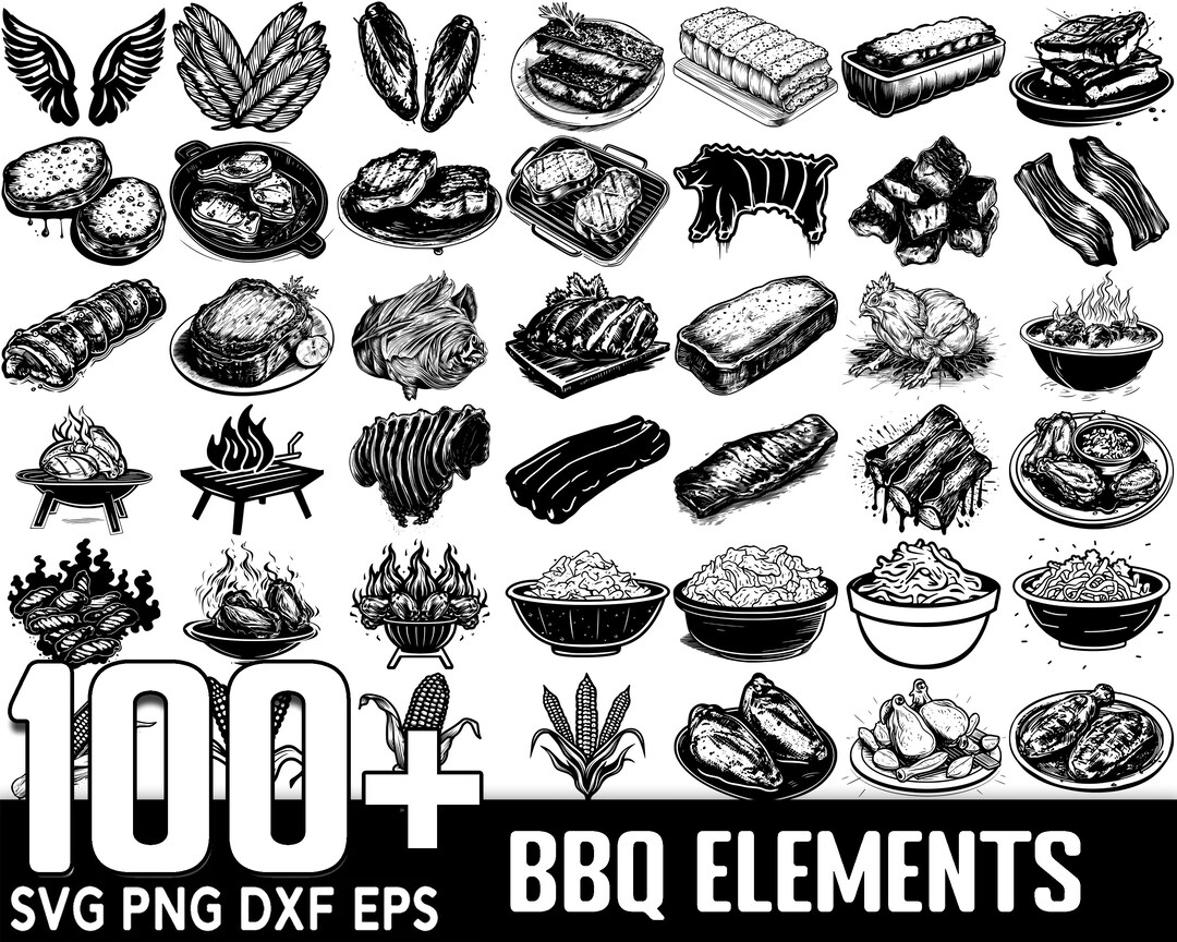 100+ Bbq SVG Bundle,instant Digital Download, PNG, SVG Cut Files - Etsy