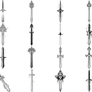 100 Sword SVG Bundle, Instant Digital Download, PNG, SVG Cut Files - Etsy