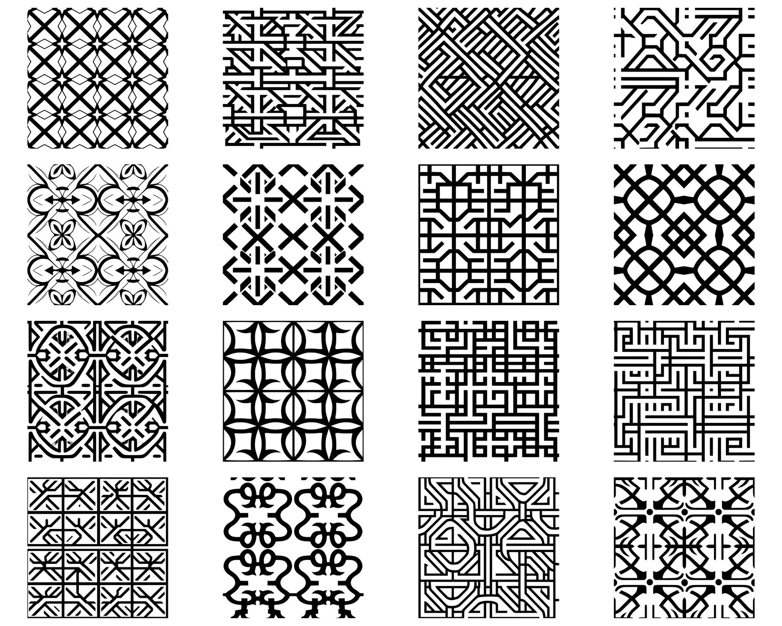 100+ Grid Seamless Pattern SVG Bundle, Instant Digital Download, PNG ...