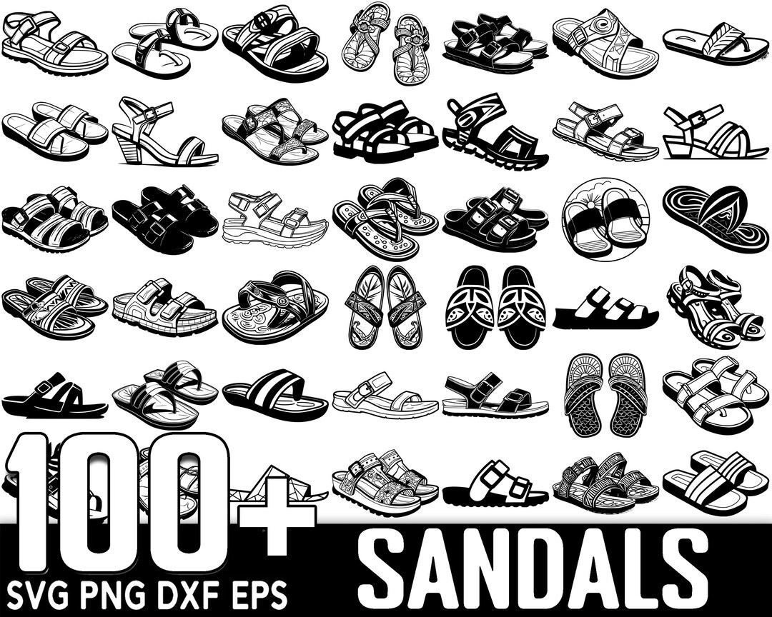 100+ Sandals SVG Bundle, Instant Digital Download, PNG, SVG Cut Files ...