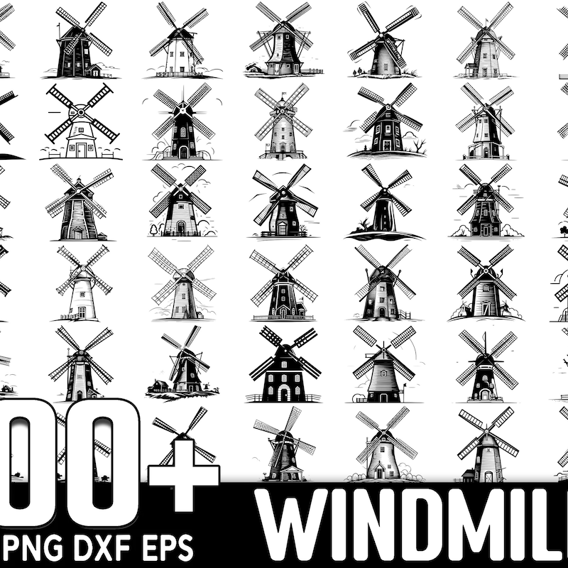 Windmill Decal - Etsy