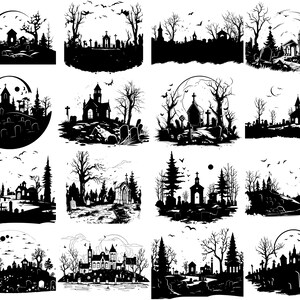 100+ Graveyard SVG Bundle, Instant Digital Download, PNG, SVG Cut Files ...