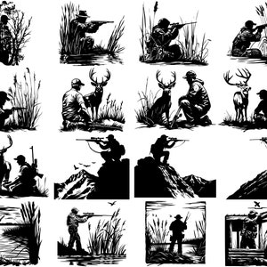 100+ Hunting Scene SVG Bundle, Instant Digital Download, PNG, SVG Cut ...