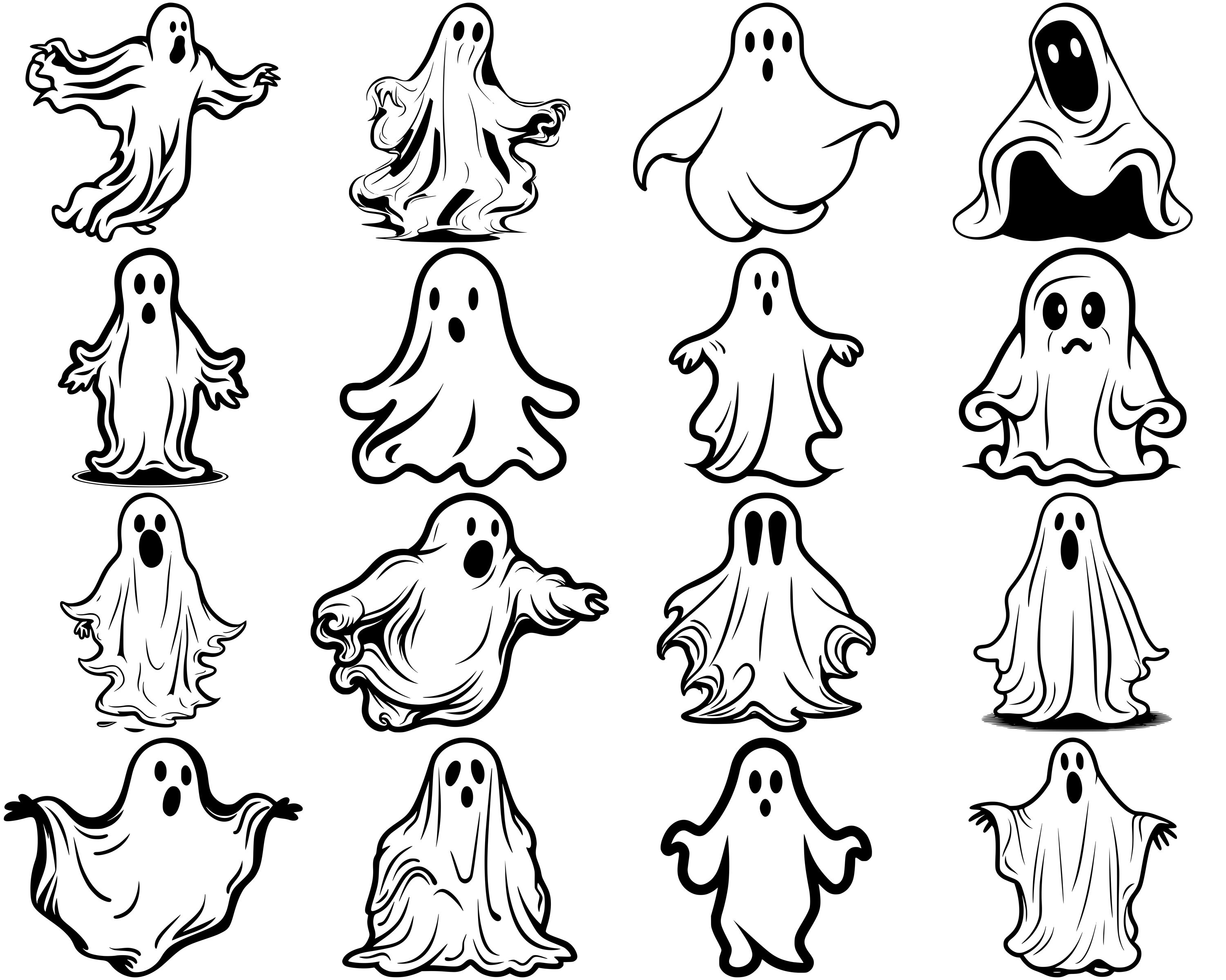 100+ Ghost SVG Bundle, Instant Digital Download, PNG, SVG Cut Files - Etsy