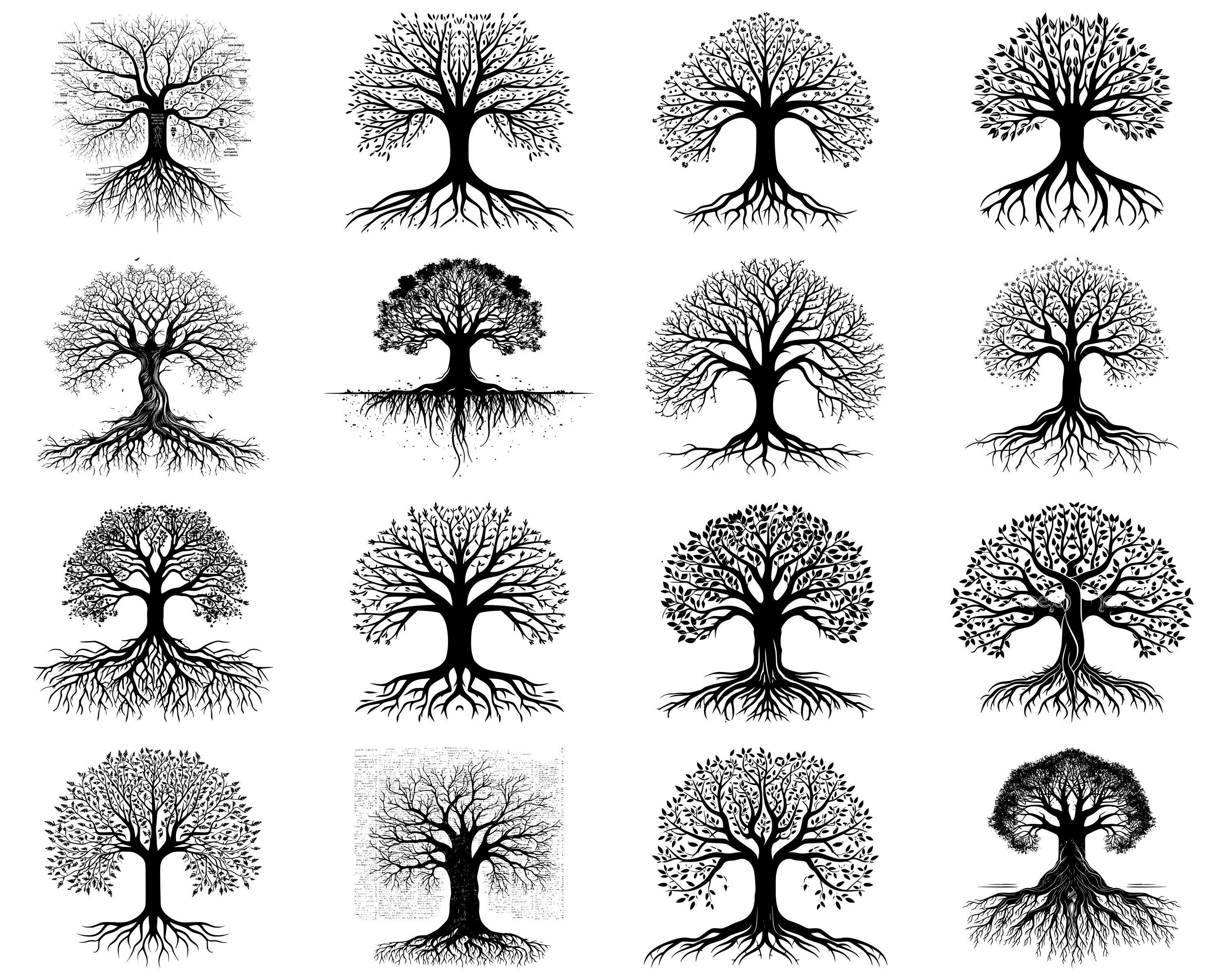 100+ Tree With Roots SVG Bundle, Instant Digital Download, PNG, SVG Cut ...