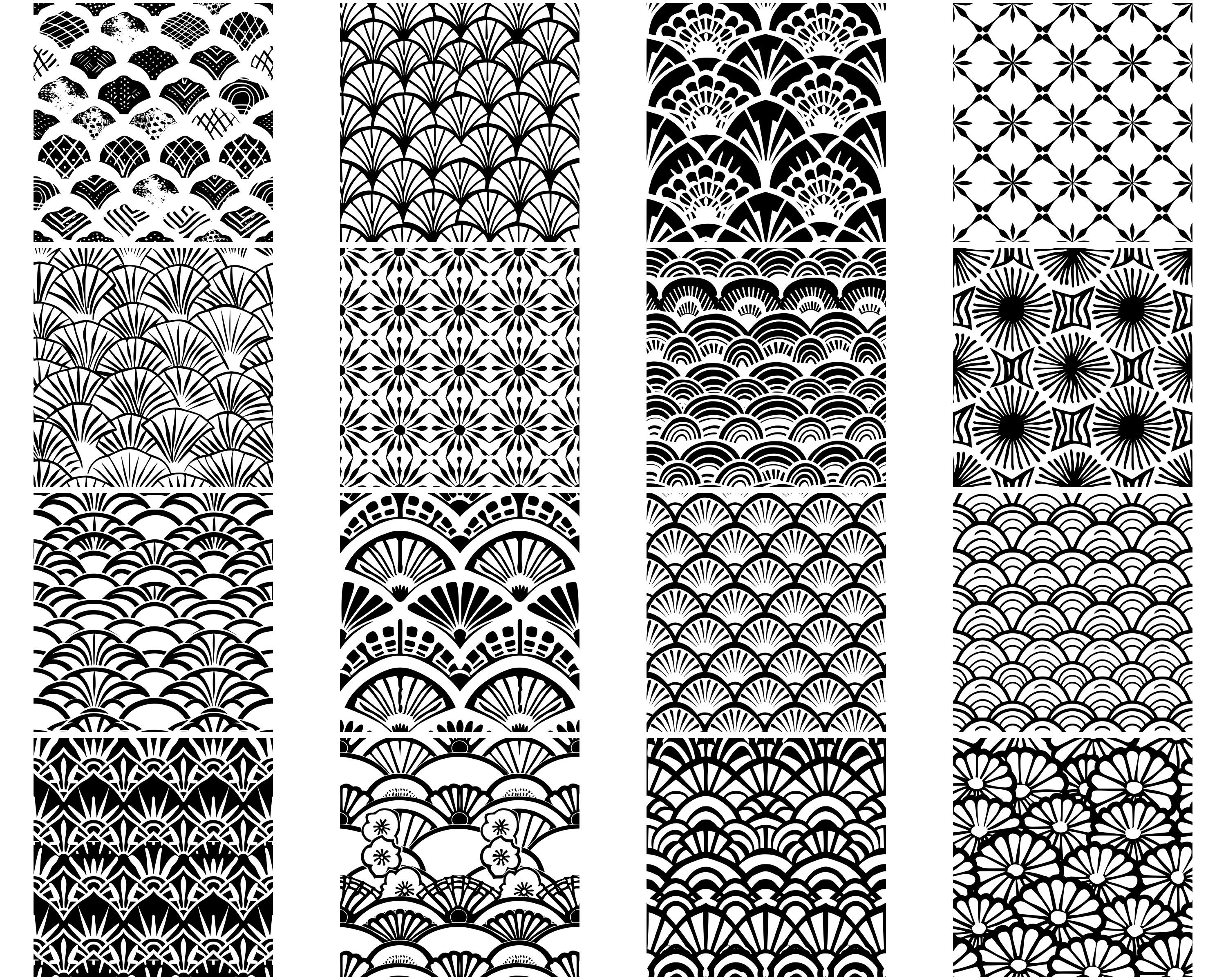 100+ Japanese Shibori Seamless Pattern SVG Bundle, Instant Digital ...