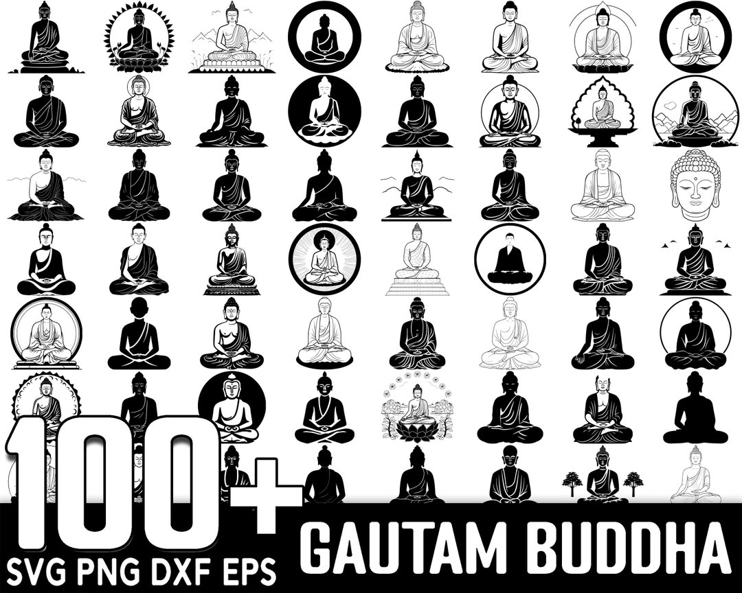 100+ Gautam Buddha SVG Bundle, Instant Digital Download, PNG, SVG Cut ...