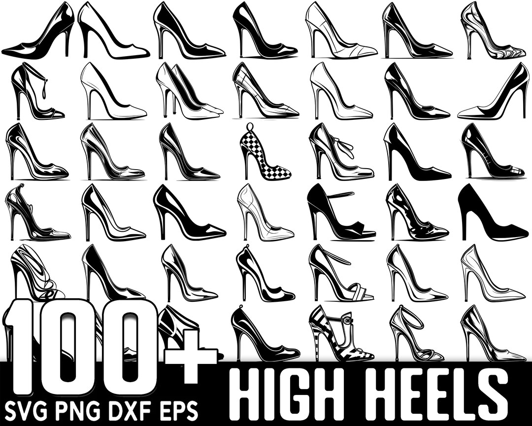 100+ High Heels SVG Bundle, Instant Digital Download, PNG, SVG Cut ...