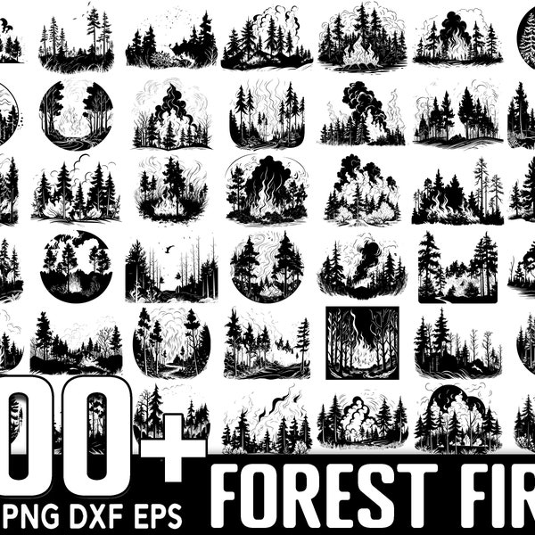 Forest Fire Svg - Etsy