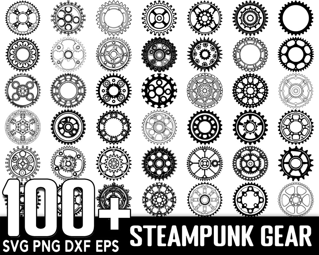 100+ Steampunk Gear SVG Bundle,instant Digital Download, PNG, SVG Cut ...
