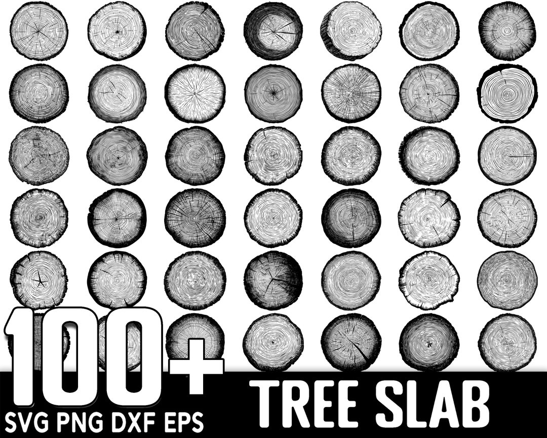 100+ Tree Slice Slab SVG Bundle, Instant Digital Download, PNG, SVG Cut ...