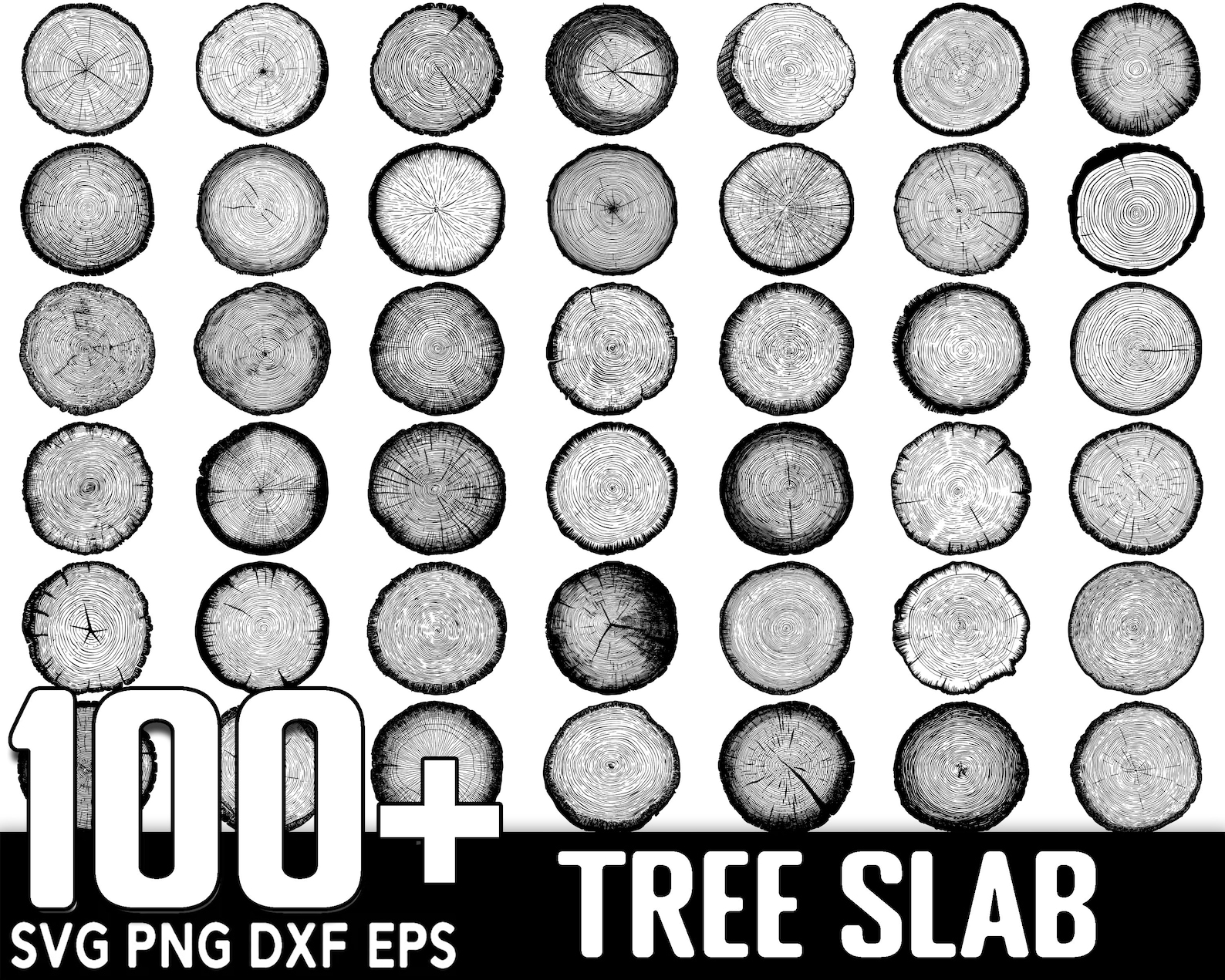 100+ Tree Slice Slab SVG Bundle, Instant Digital Download, PNG, SVG Cut ...