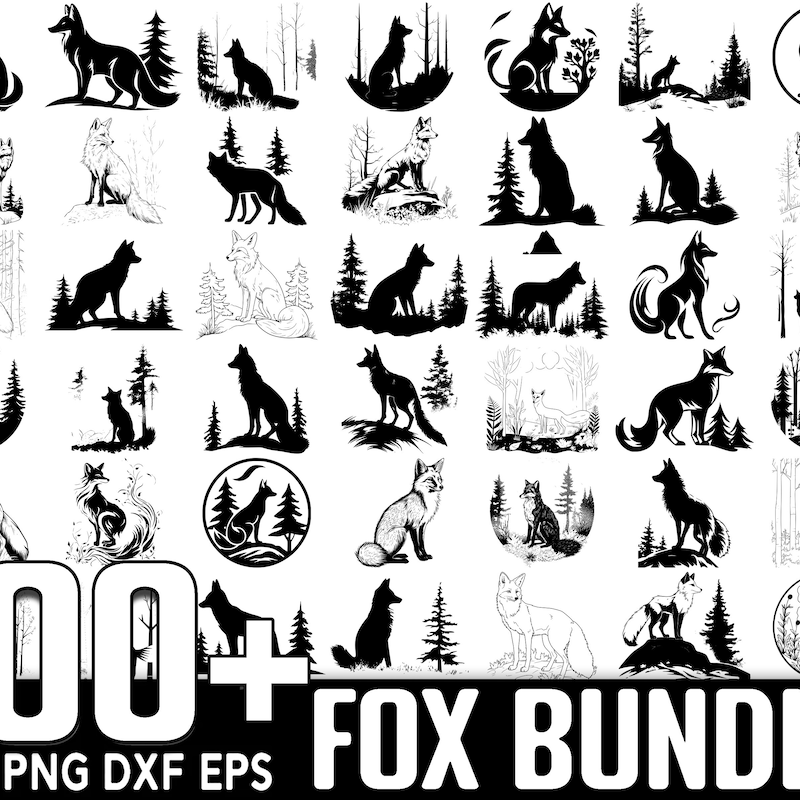 White Fox Logo Svg - Etsy