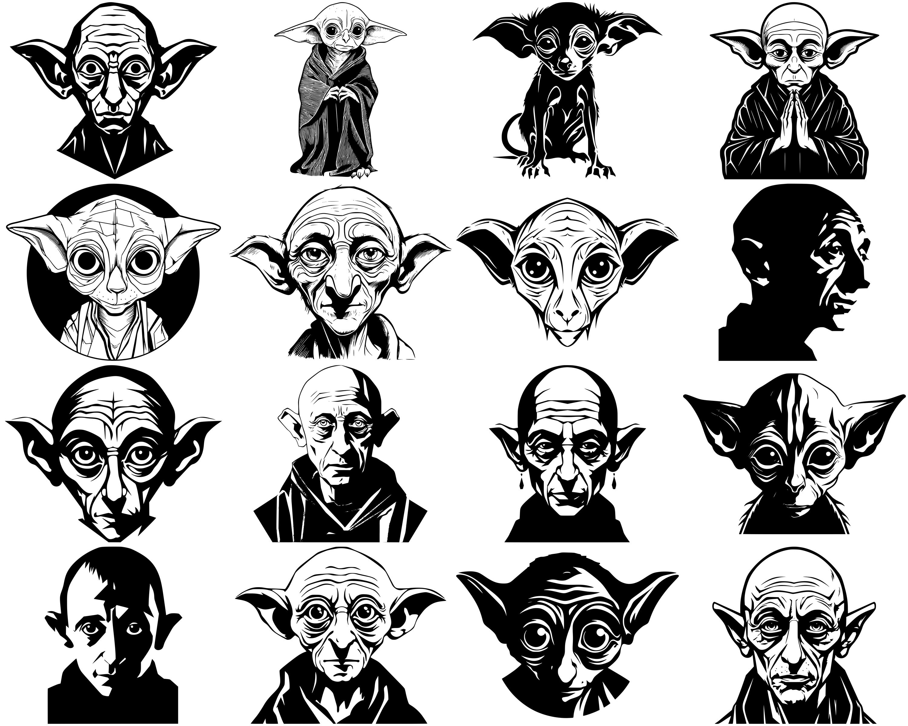 100+ Dobby SVG Bundle,instant Digital Download, PNG, SVG Cut Files - Etsy