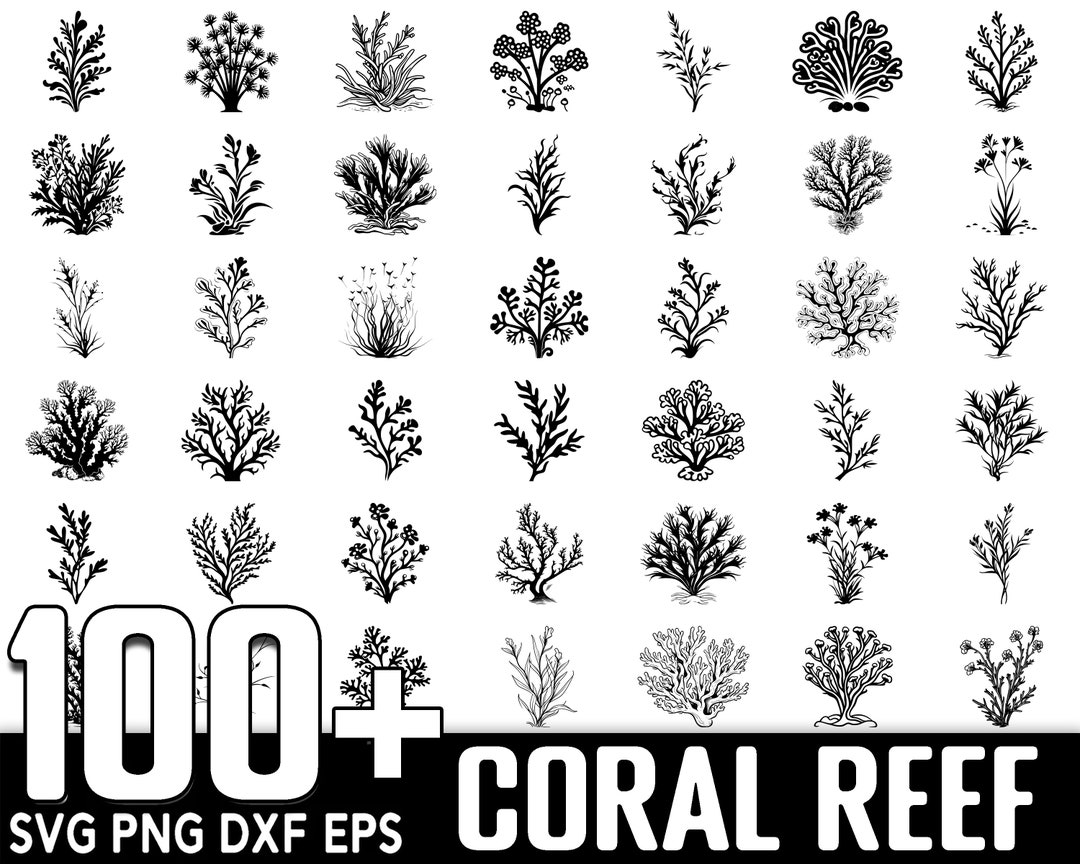 100+ Coral Reef SVG Bundle, Instant Digital Download, PNG, SVG Cut ...