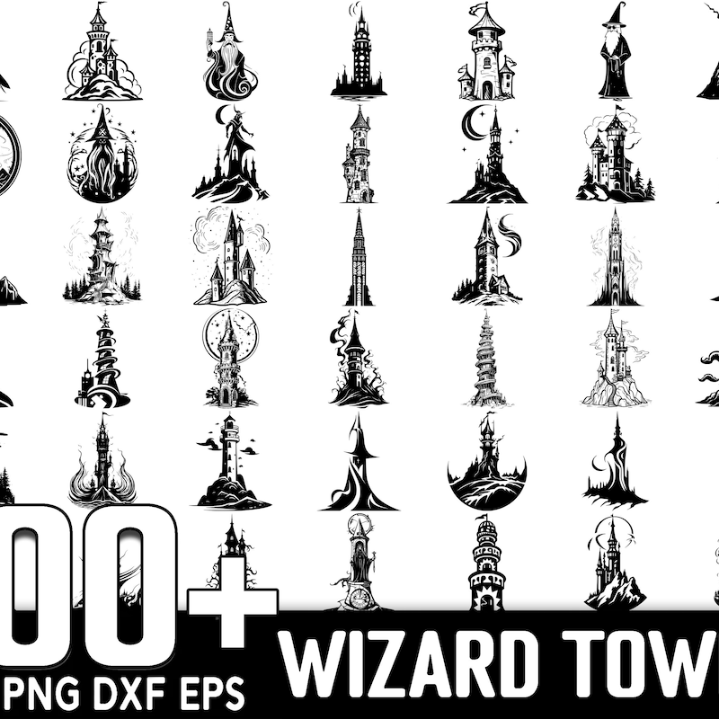 Fantasy Tower Clipart - Etsy