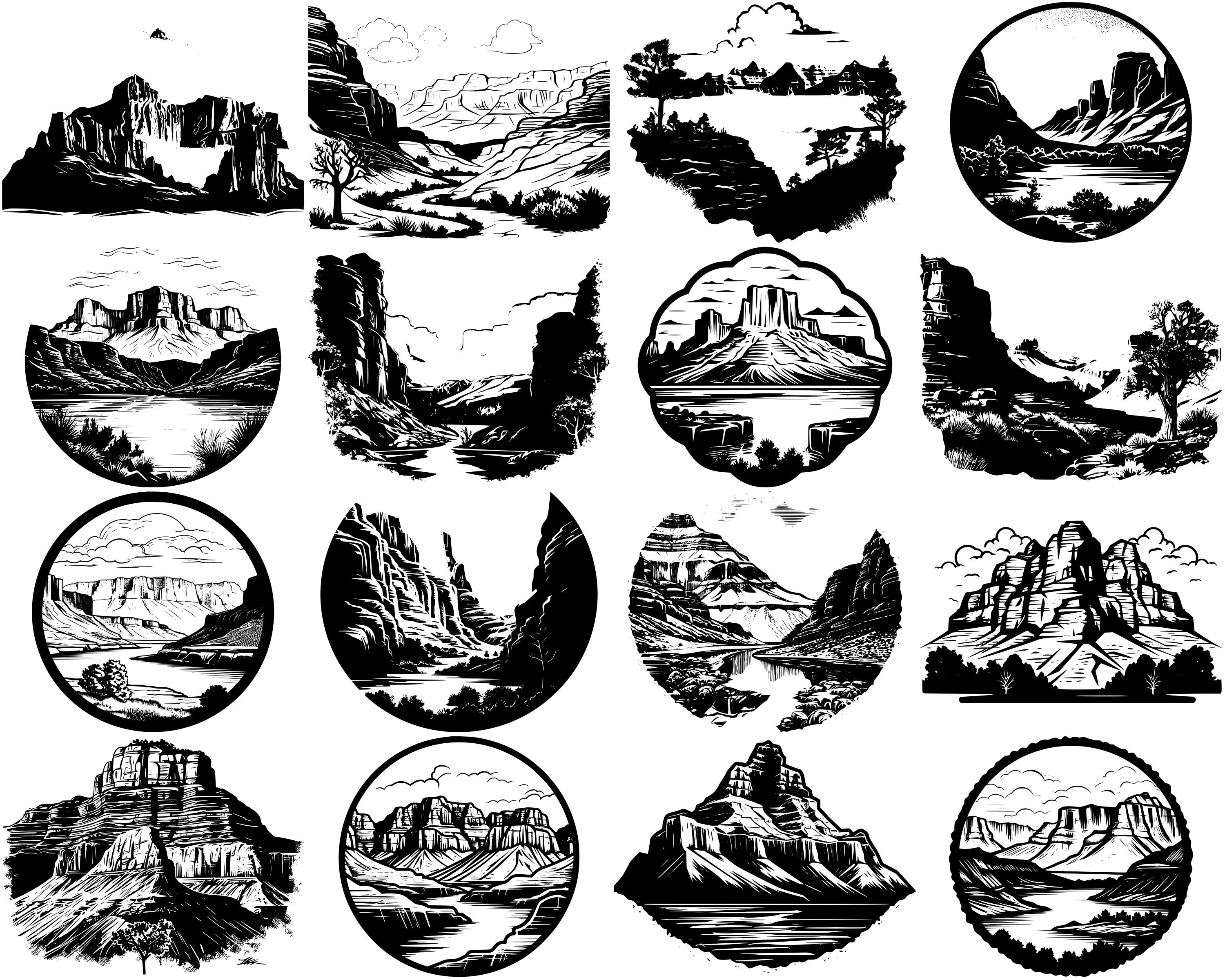100+ Grand Canyon SVG Bundle, Instant Digital Download, PNG, SVG Cut ...