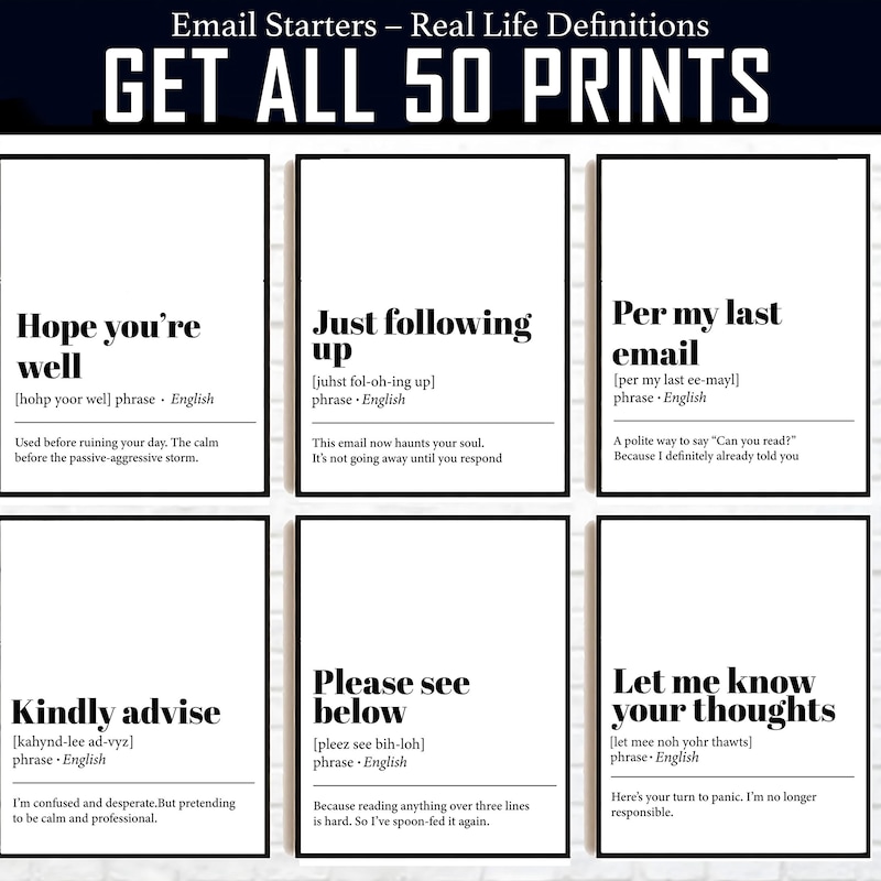 Funny Office Email Signs - Etsy