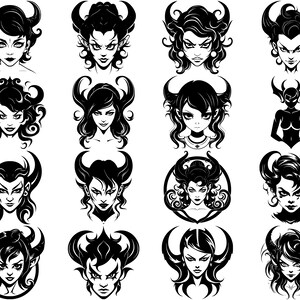 100+ Demon Girl SVG Bundle, Instant Digital Download, PNG, SVG Cut ...