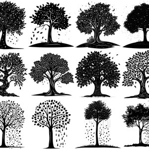 100+ Unique Trees SVG Bundle, Instant Digital Download, PNG, SVG Cut ...