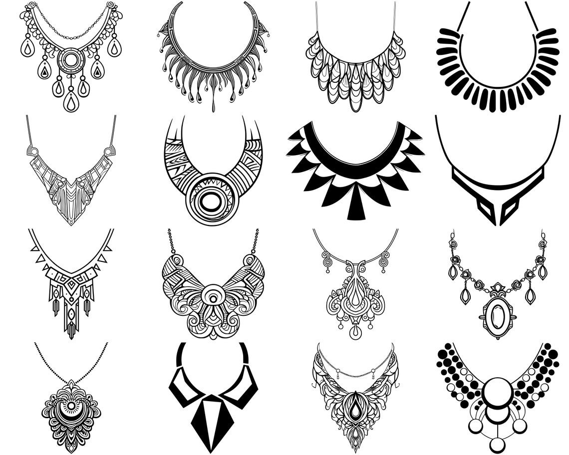 100+ Necklace SVG Bundle, Instant Digital Download, PNG, SVG Cut Files ...