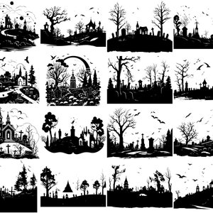 100+ Graveyard SVG Bundle, Instant Digital Download, PNG, SVG Cut Files ...