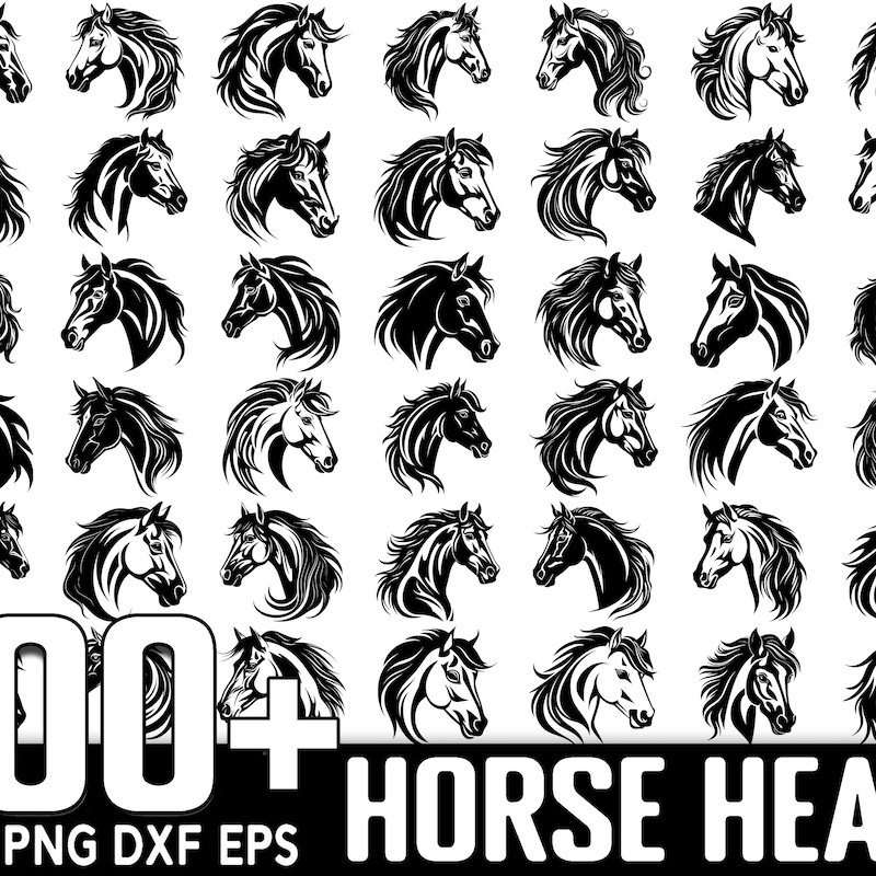Horse Head Svg - Etsy