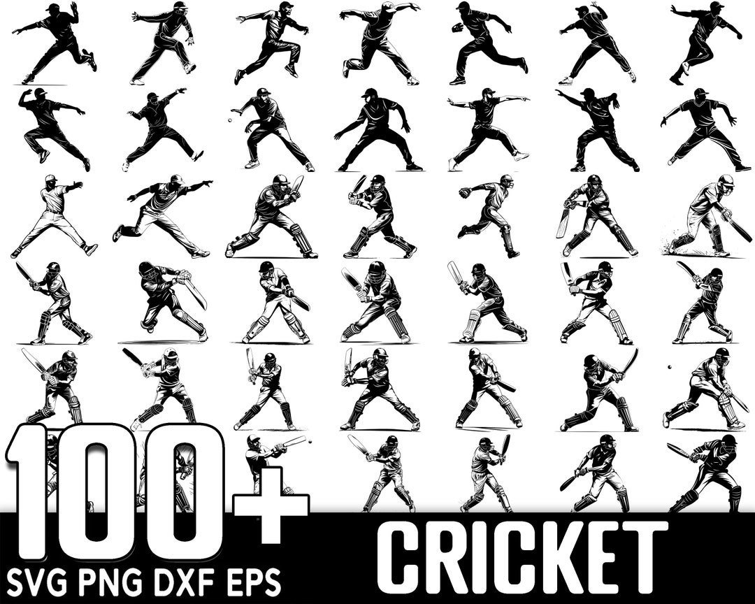 100+ Cricket SVG Bundle, Instant Digital Download, PNG, SVG Cut Files ...