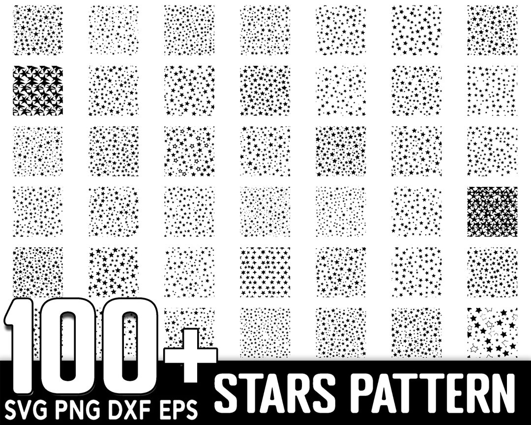100+ Stars Seamless Pattern SVG Bundle (digital Download) - Etsy