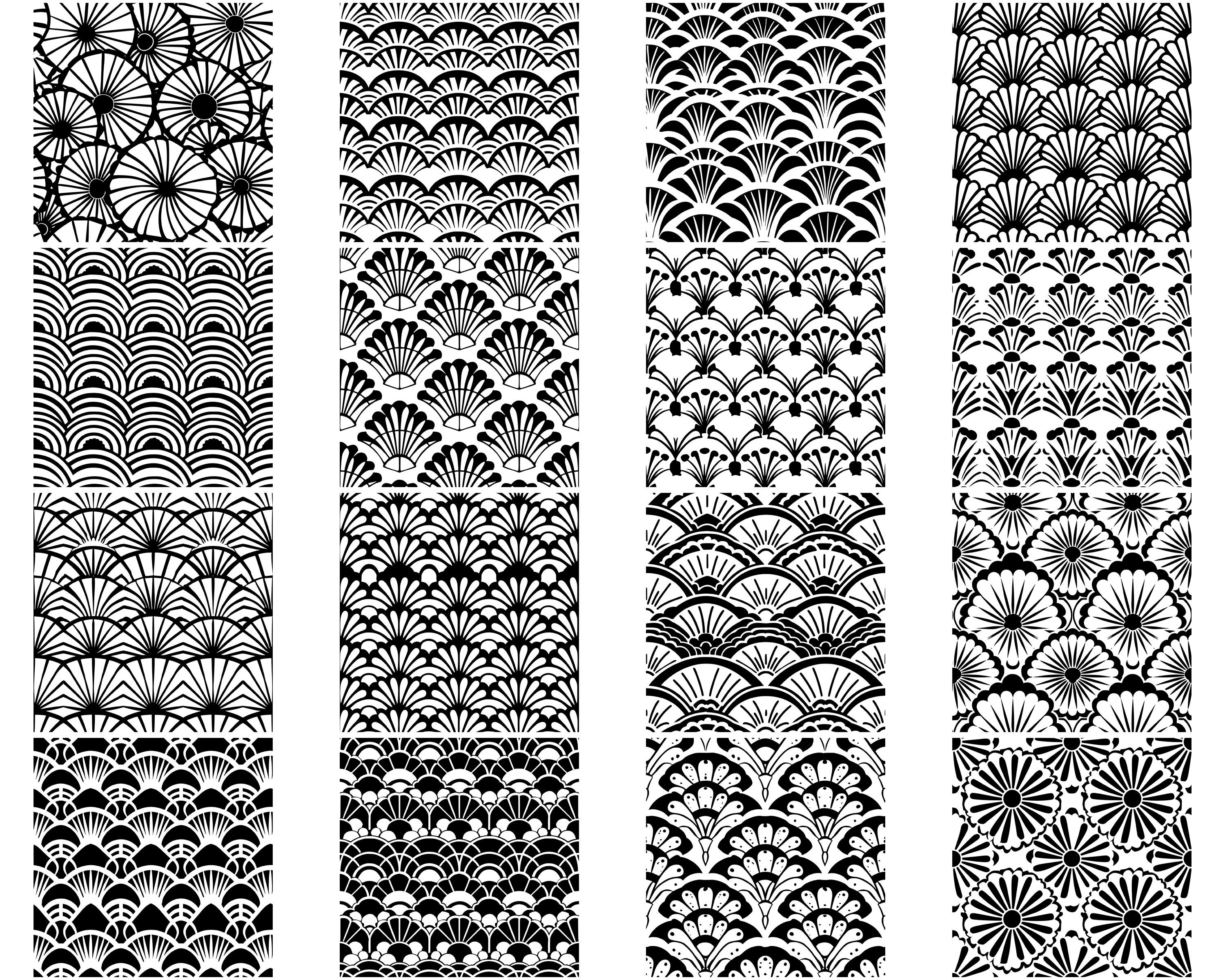 100+ Japanese Shibori Seamless Pattern SVG Bundle, Instant Digital ...