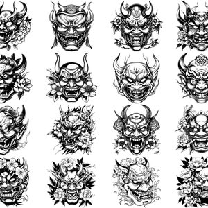 100+ Hannya Mask SVG Bundle, Instant Digital Download, PNG, SVG Cut ...