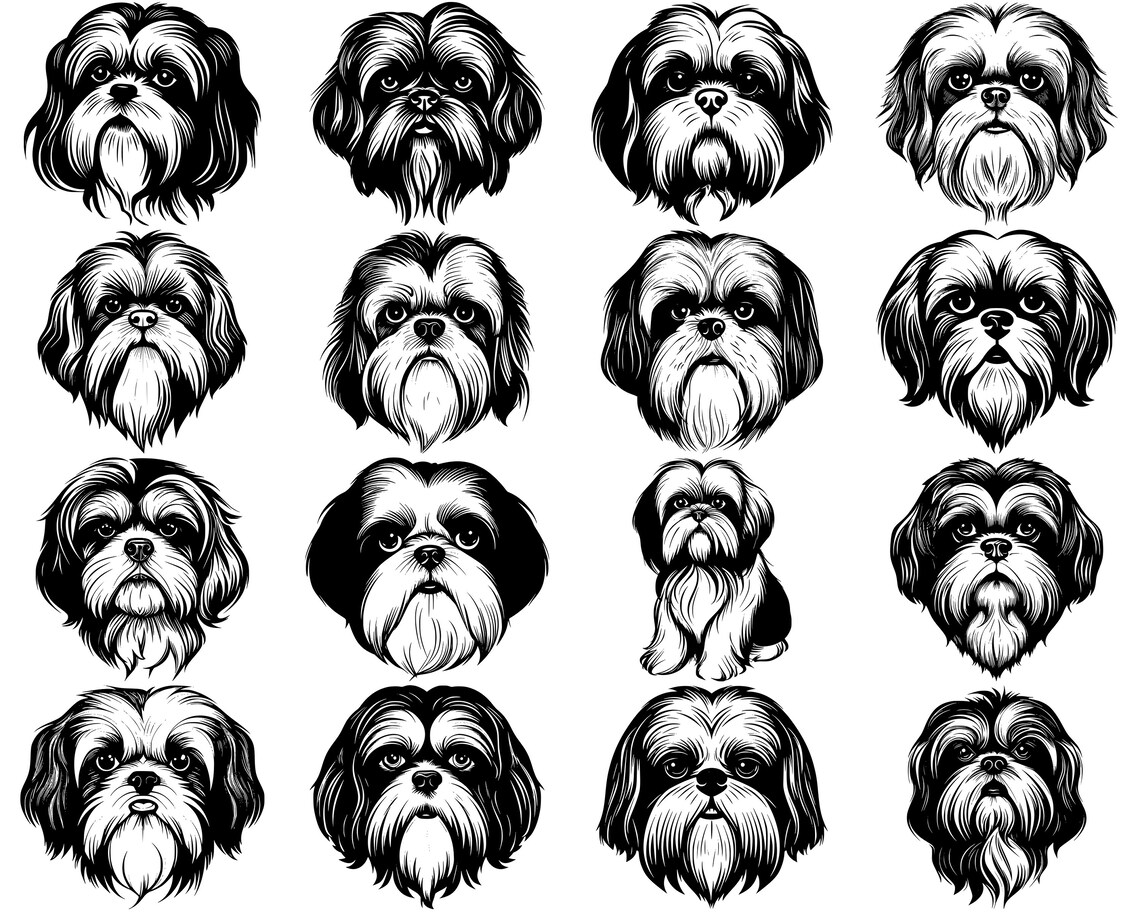 100+ Shih Tzu SVG Bundle, Instant Digital Download, PNG, SVG Cut Files ...