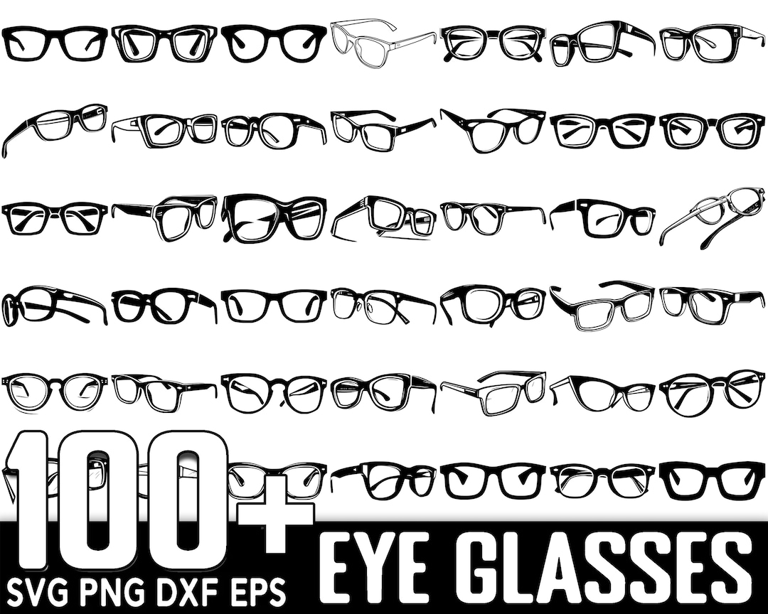 100 Eyeglasses Svg Bundle Instant Digital Download Png Svg Cut Files Etsy